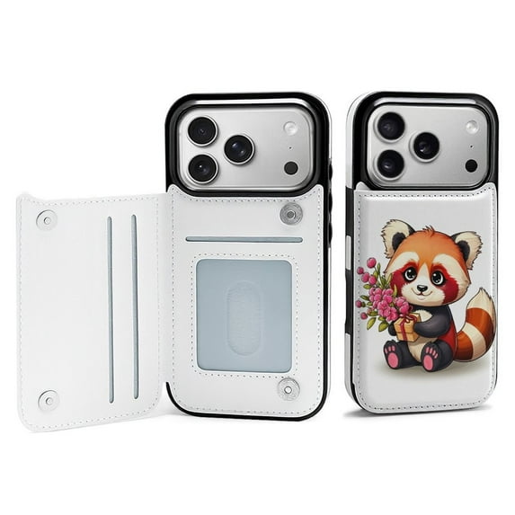 Cute Red Panda Gift Leather Wallet Case for iPhone 17 Pro Wallet Case ...