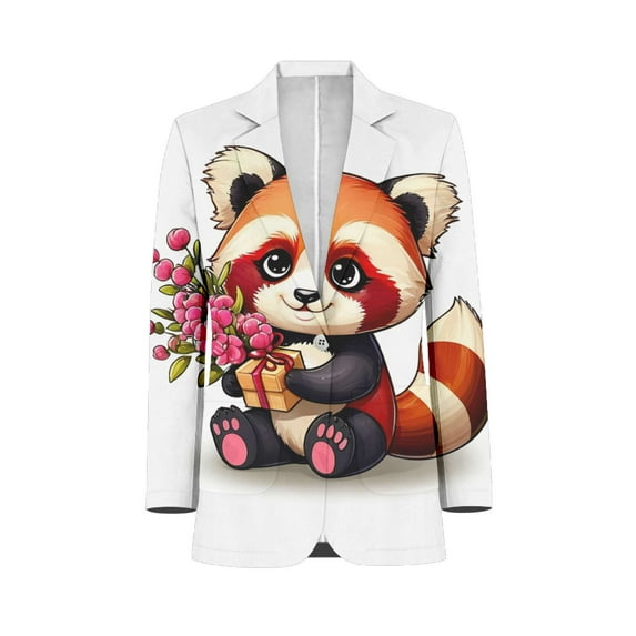 Cute Red Panda Gift Mens Suits Shawl Collar Slim Fit Suit Mens Groom ...