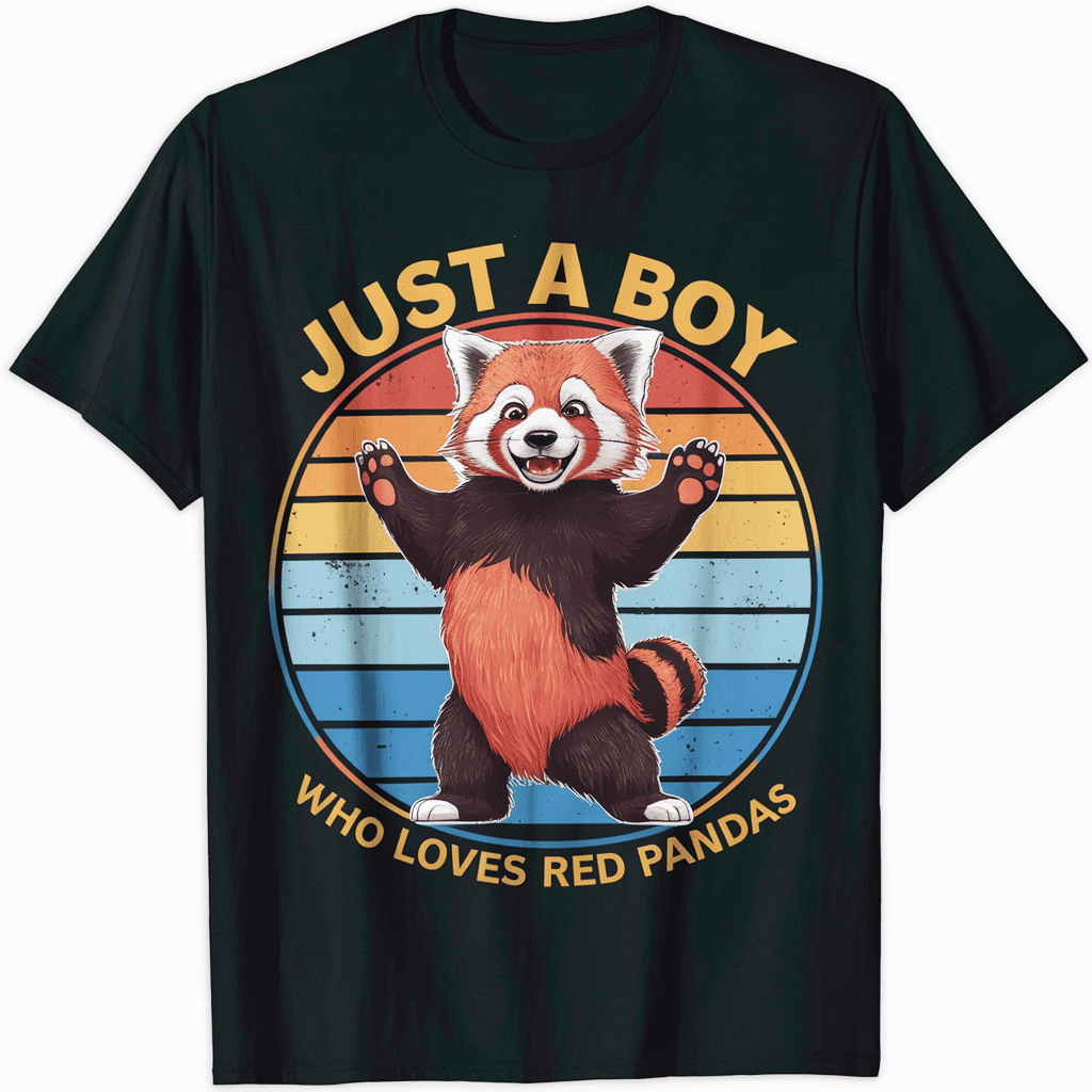 Cute Red Panda Just A Boy Who Loves Red Pandas Shirt.png - Walmart.com