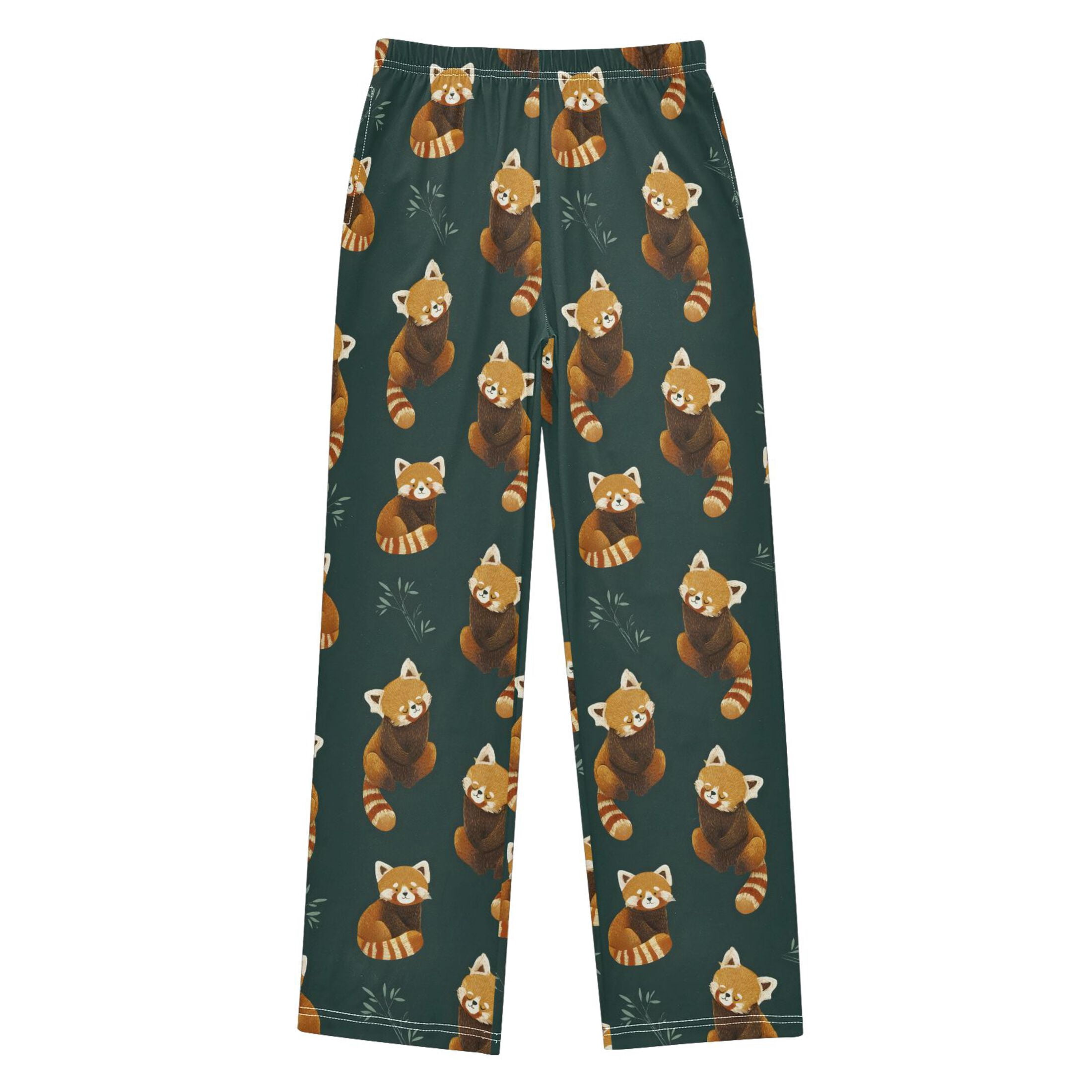 Cute Red Pandas Doing Yoga Christmas Pajama Pants Soft and Lightweight ...