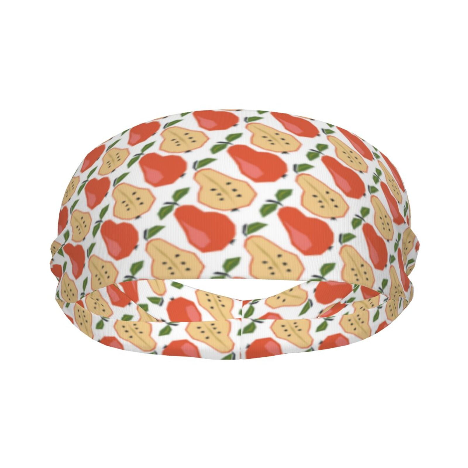 Cute Red Pear Green Leaves Sports Headbands for Men/Women Workout ...