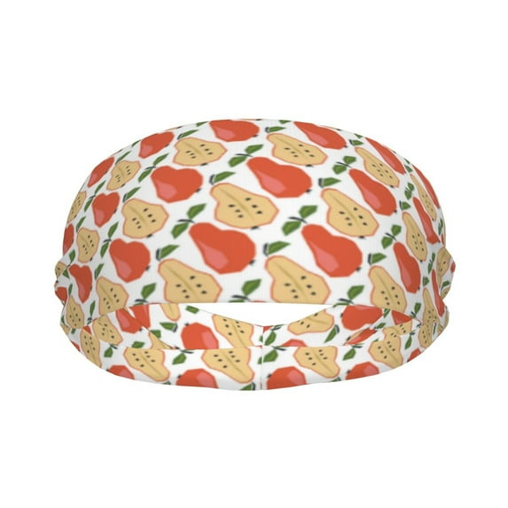 Cute Red Pear Green Leaves Sports Headbands for Men/Women Workout ...