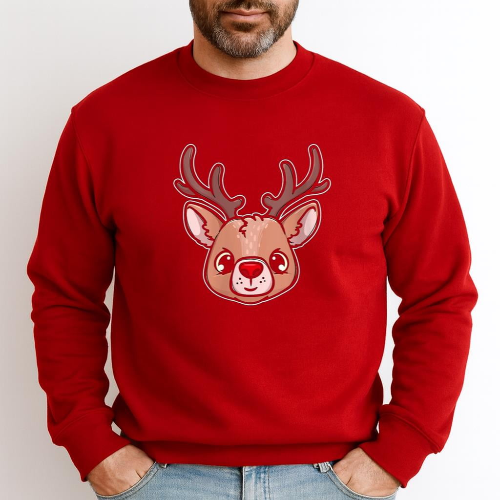 Cute Reindeer Baby Rudolph Red-Nosed Funny Christmas Xmas Holiday ...