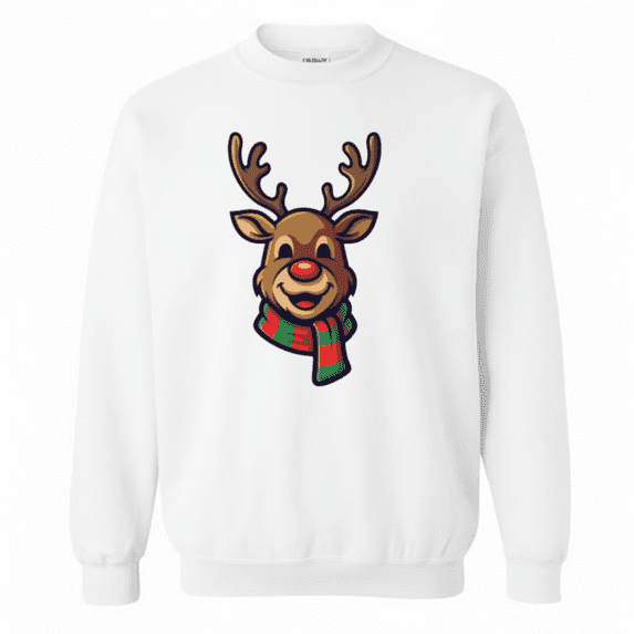 Cute Reindeer Holiday Bright Festive Cheer Family Winter Sweatshirt, up ...