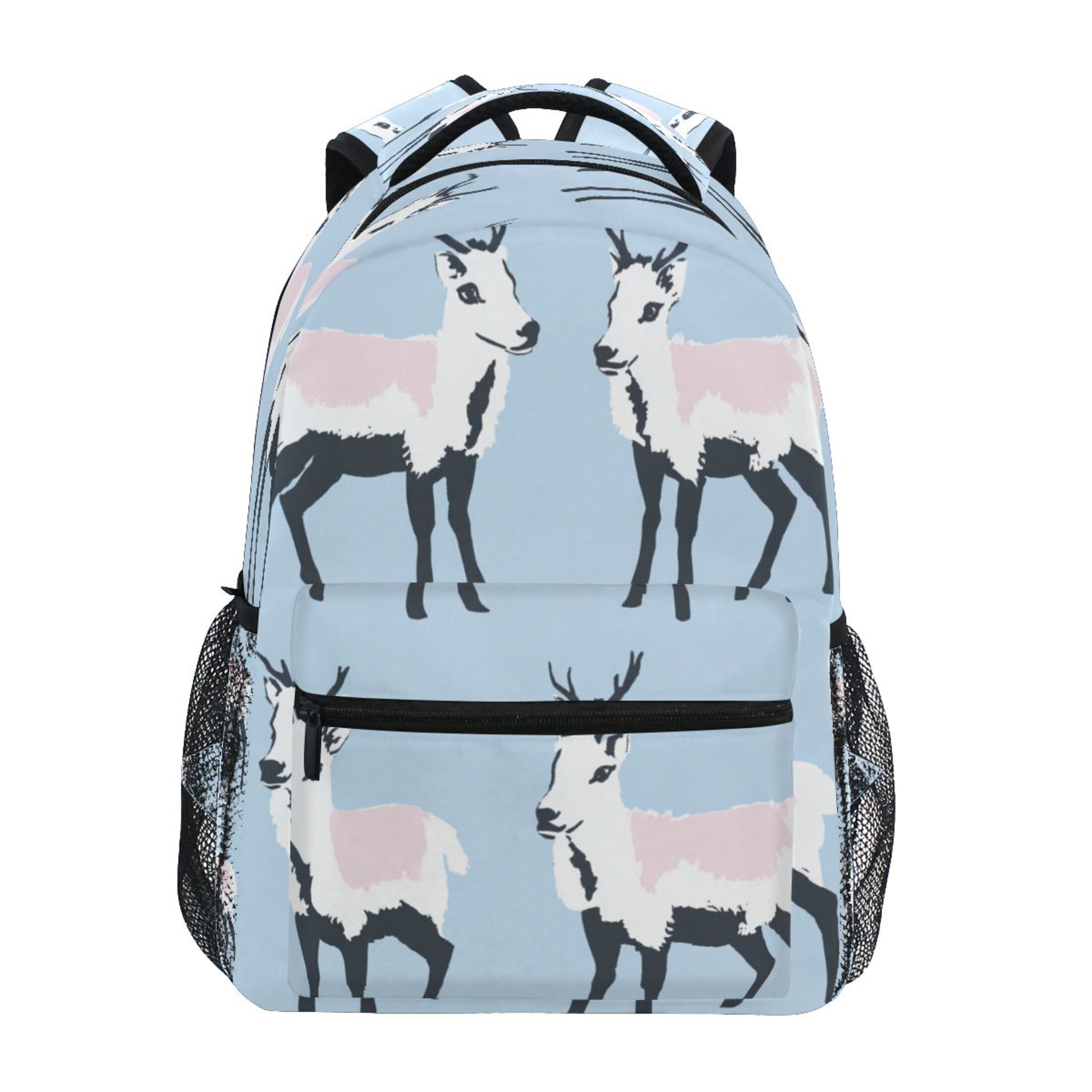 Cute Reindeer Stylish Large Backpack 15L Self-Standing Durable Twill ...