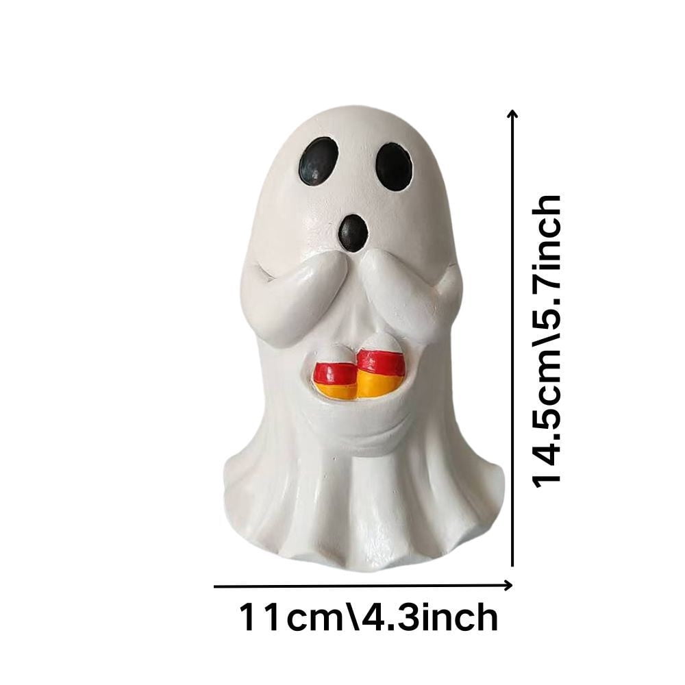 Cute Resin Ghost Figurine Halloween Ghost Statue Adorable Resin Decor ...