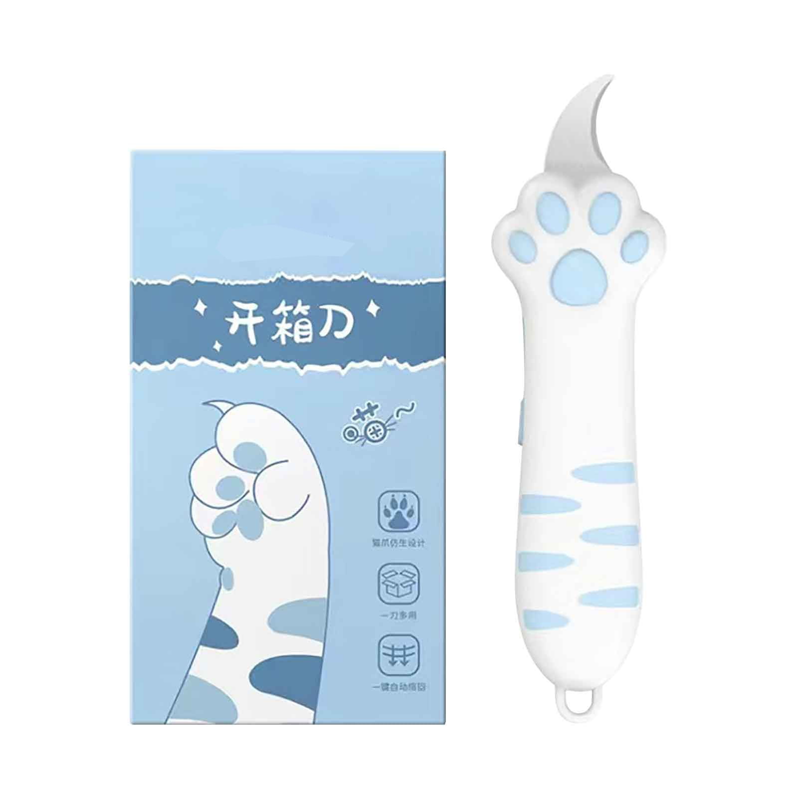 Cute Retractable Cat Claw Box Cutter - High-Quality Stainless Steel Art ...