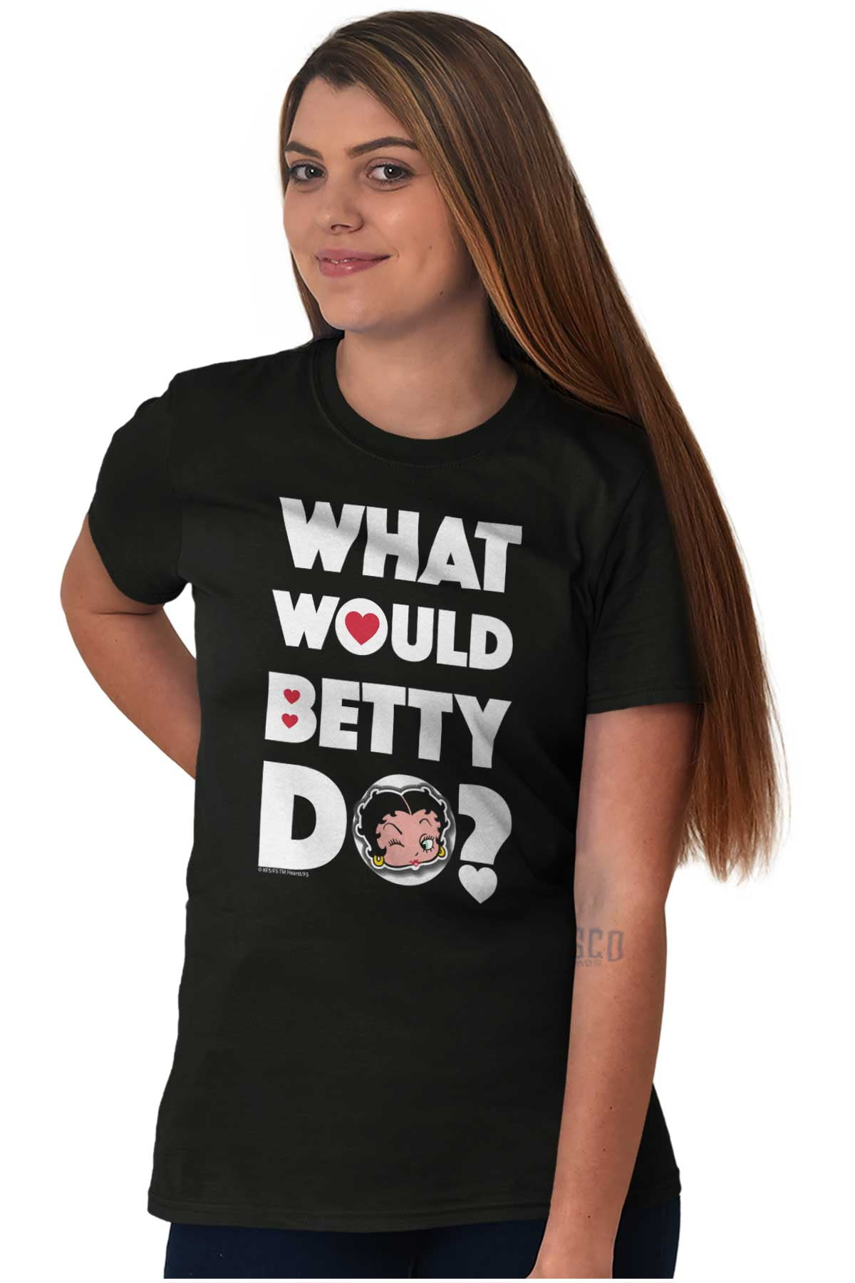 Cute Retro Betty Boop Cartoon WWBD Women Plus Size Graphic Tee Tees ...