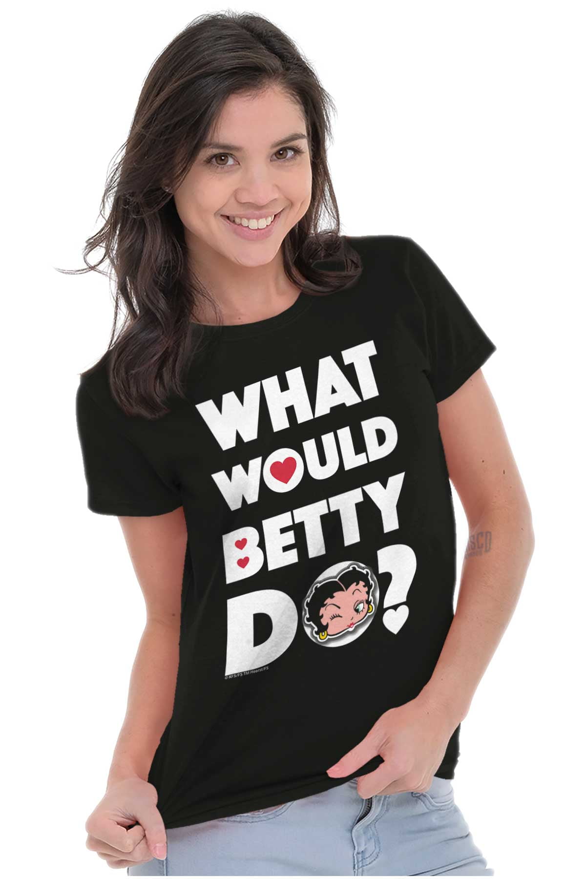Cute Retro Betty Boop Cartoon WWBD Women's Plus Size Shirt Brisco ...
