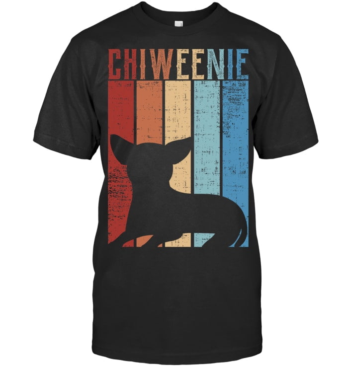 Cute Retro Chiweenie Silhouette Gift Design For Chiweenies Chihuahua T ...