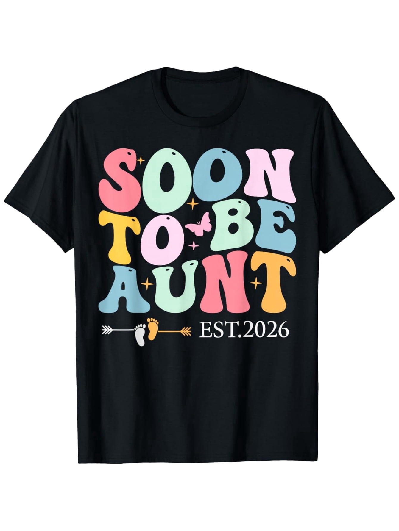 Cute Retro Soon To Be Aunt Est. 2026 Expecting Pregnancy Announcement ...