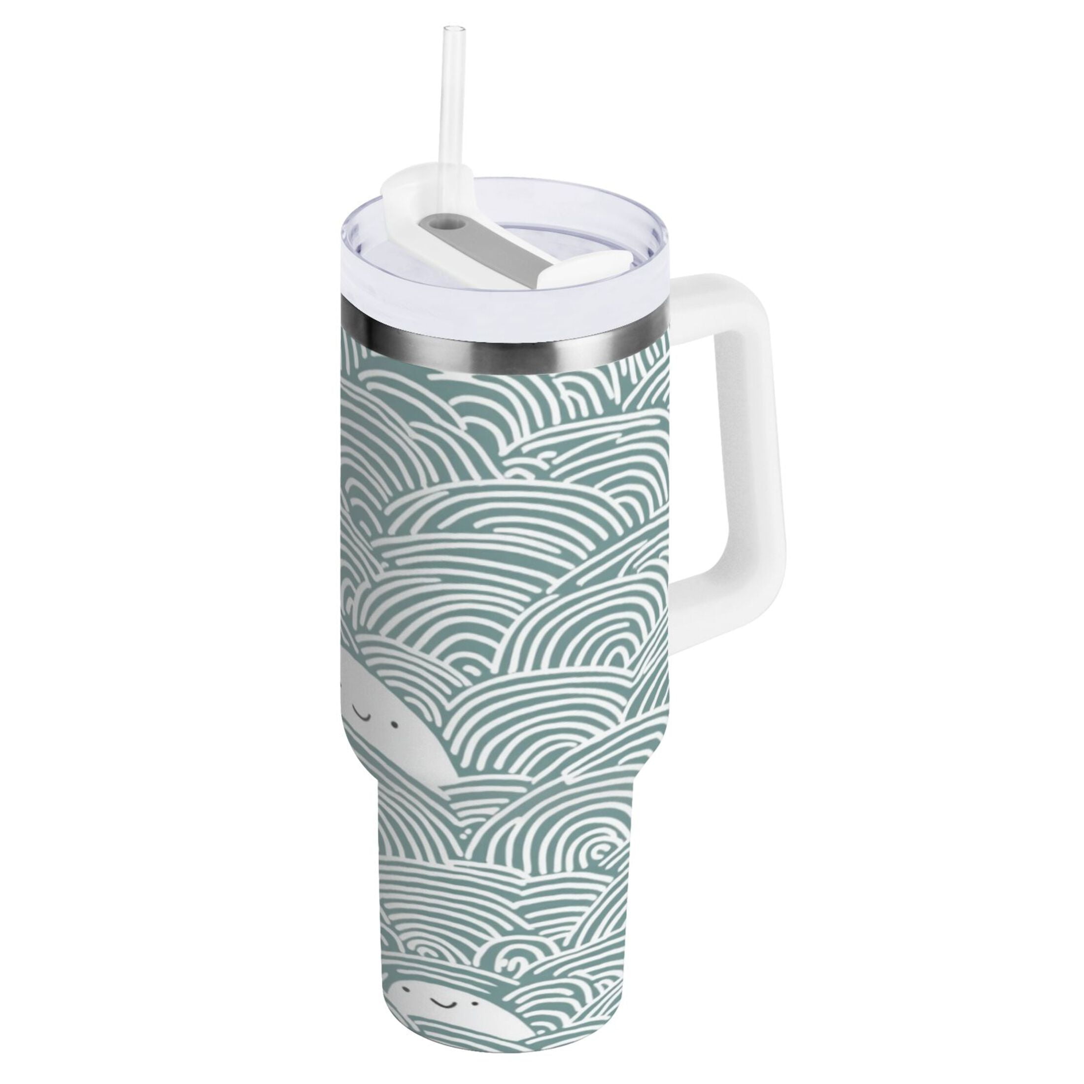 Cute Ripple Pattern Insulated Tumblers 40oz Double-Walled Stainless ...