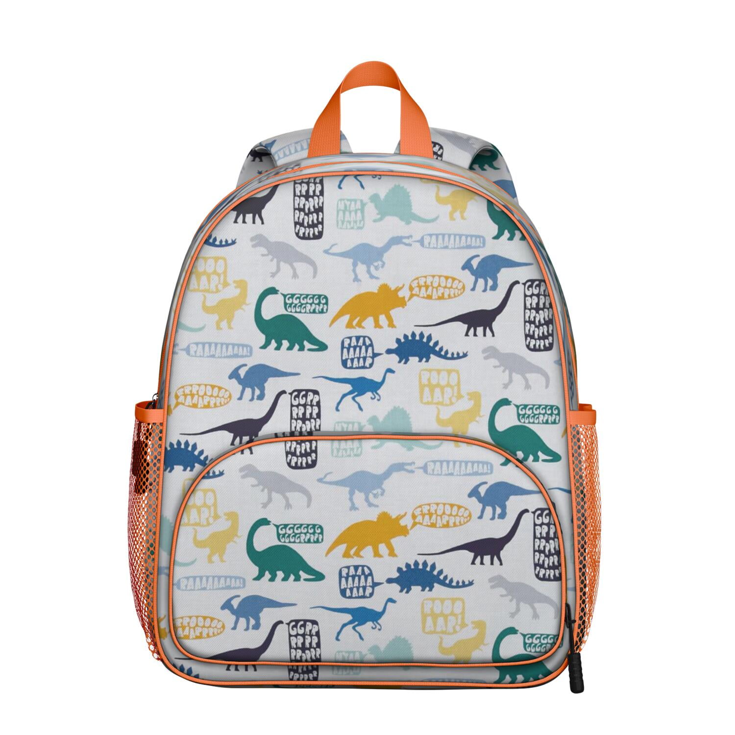 Cute Roaring Dinosaur Student Backpack – Hand-drawn Dino Print with ...