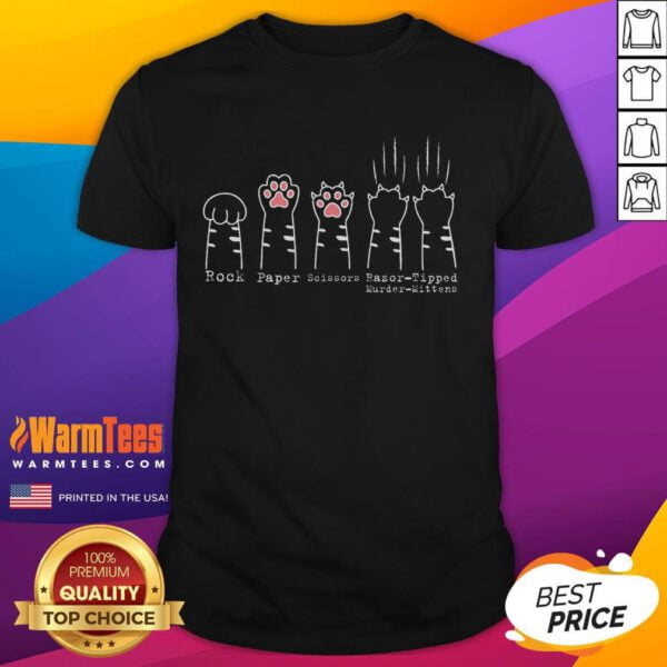Cute Rock Paper Scissors Razor-Tipped Murder-Mittens Cat Kitten Cute ...