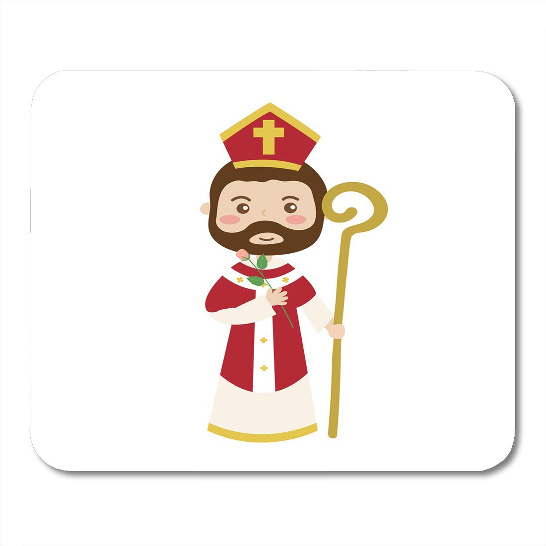 Cute Roman Saint Valentine Cartoon Character White Clipart February ...
