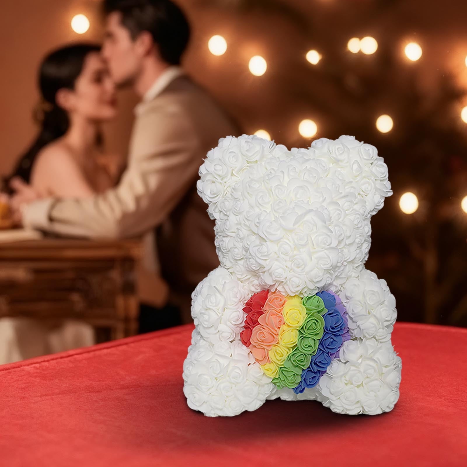 Cute Rose Flower Teddy Bear | Women Gifts & Indoor Table Decorations ...