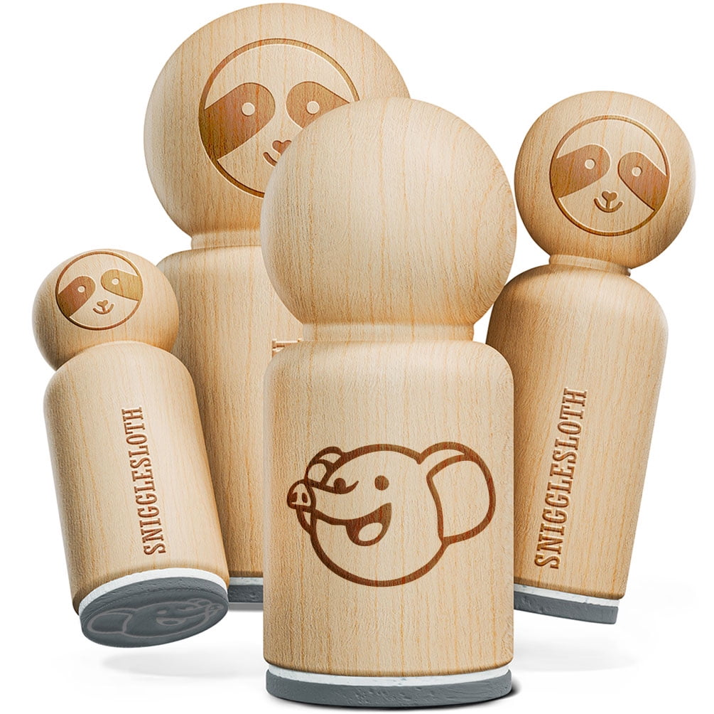 Cute Round Elephant Head Cartoon Rubber Stamp for Stamping Crafting ...