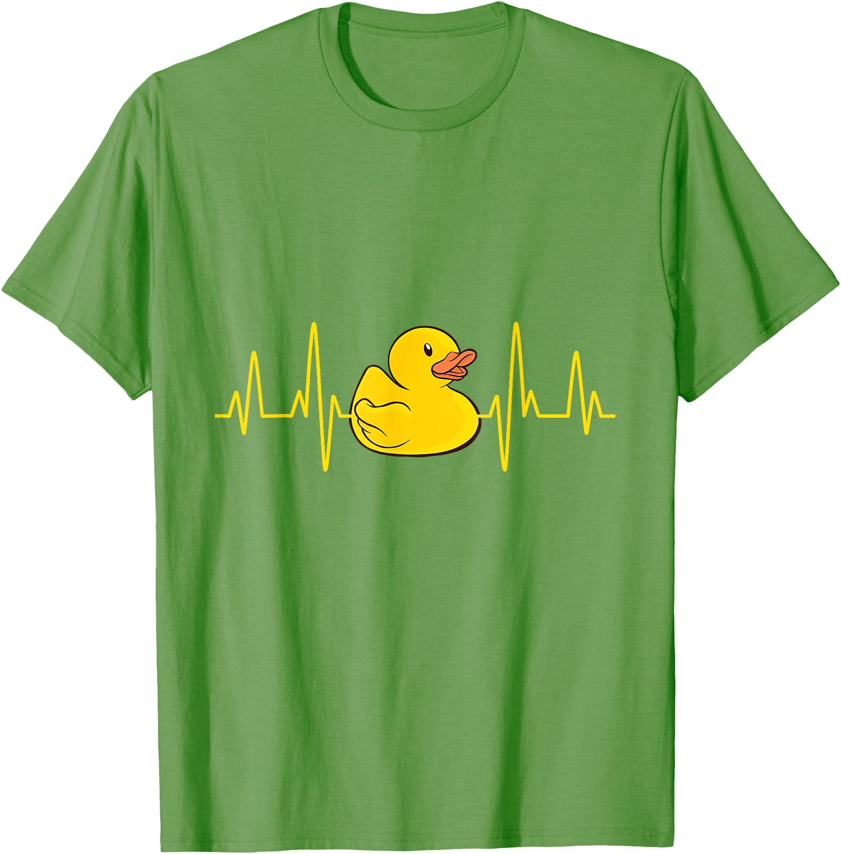 Cute Rubber Duckie Duck Heartbeat Softstyle Unisex T-Shirt,Lime Color ...