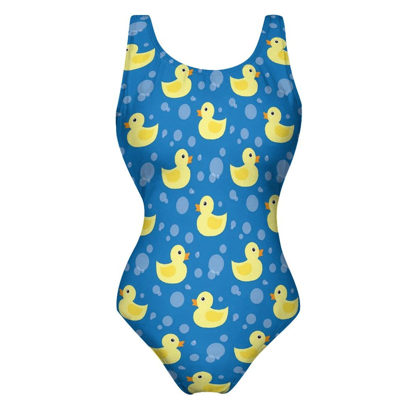 Cute Rubber Ducks Swimsuit Animal Print OnePiece Swimwear Push Up ...