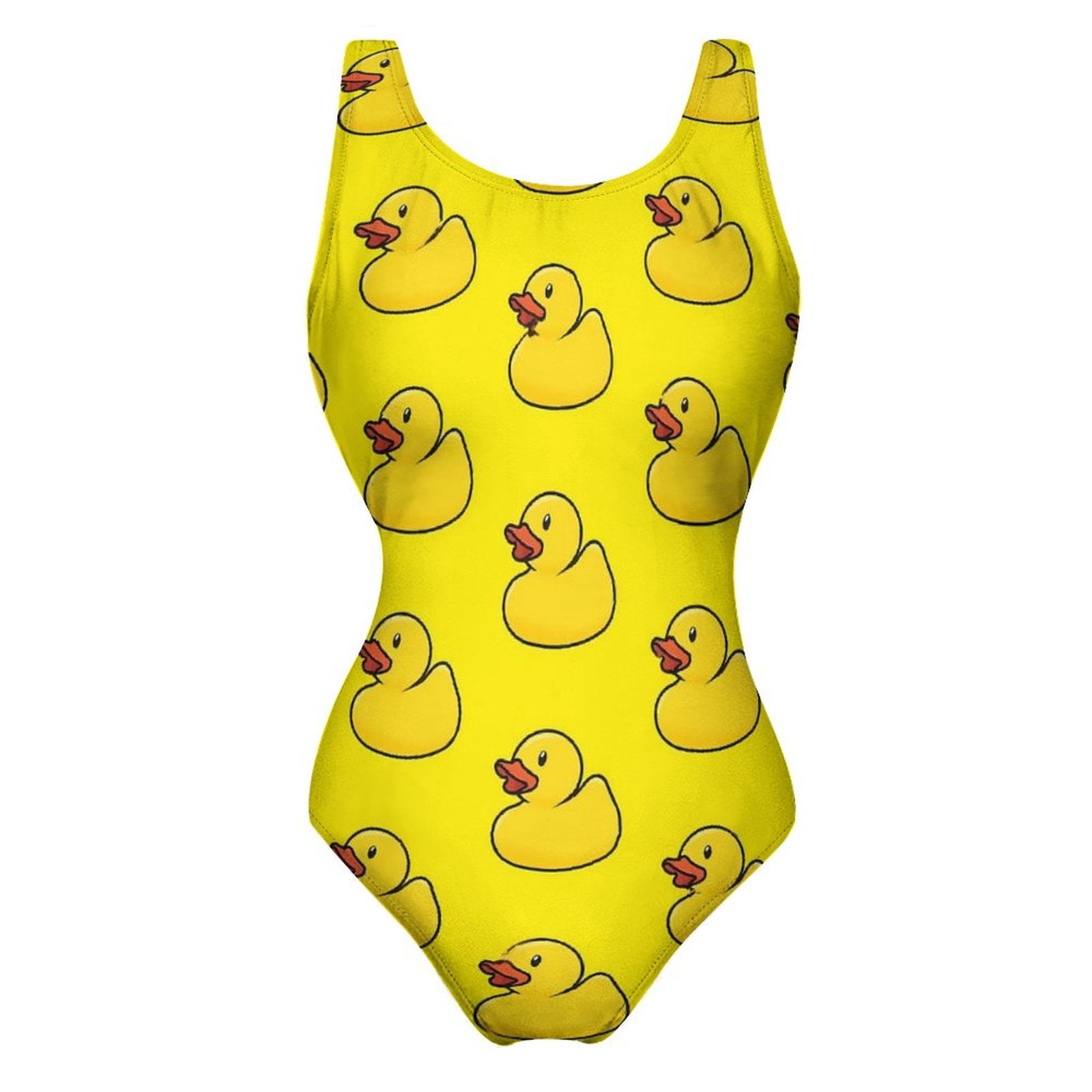 Cute Rubber Ducks Swimsuit Animal Print OnePiece Swimwear Push Up ...