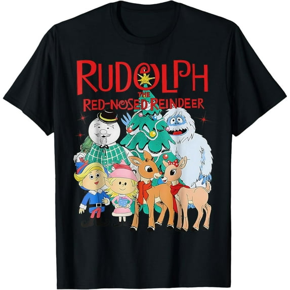 Cute Rudolph The Red Nosed Reindeer Tree T-Shirt Tshirt All Size S-5XL ...