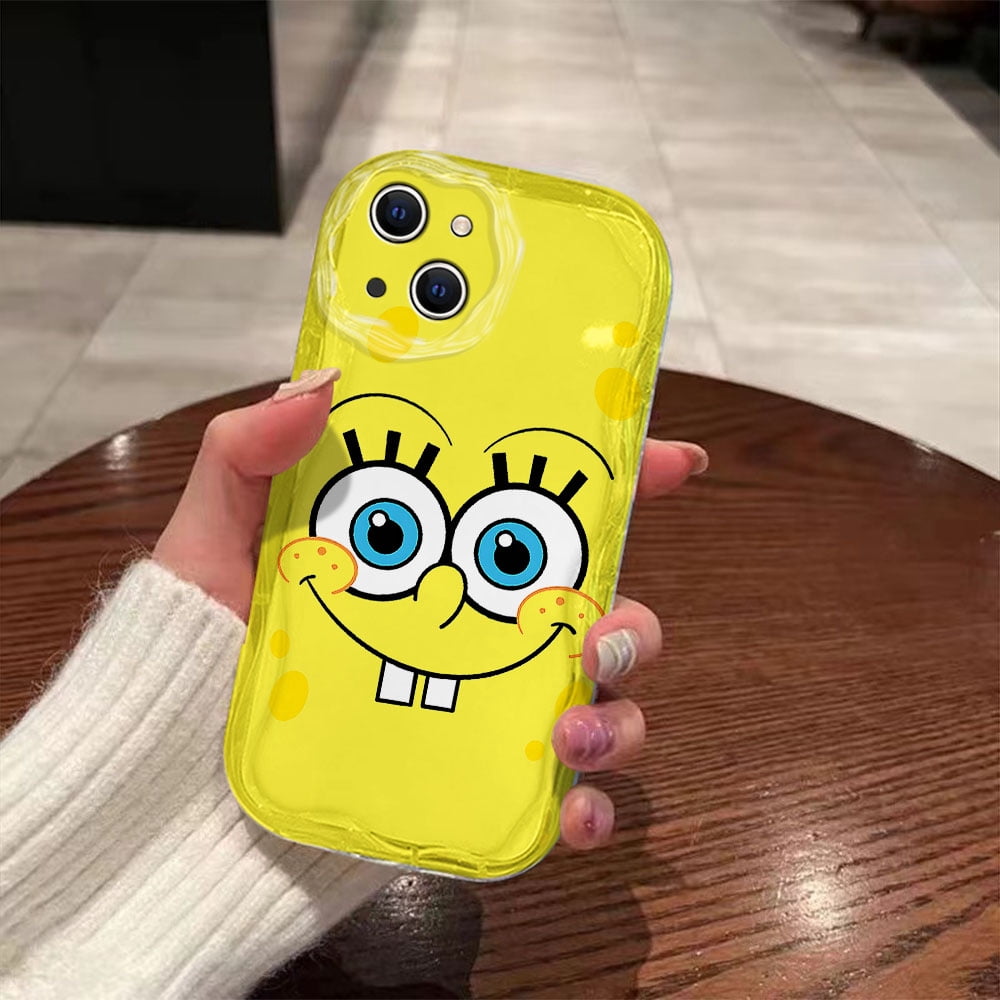 Cute S-SpongeBobs 3D Wave Case For IPhone 16 15 14 13 12 11 Pro Max ...