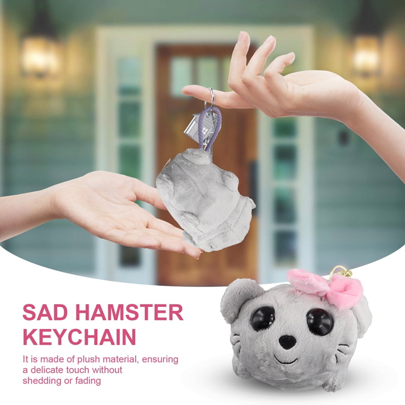 Cute Sad Hamster Plush Keychain Sad Hamster Meme Plush Pendanttoy B ...