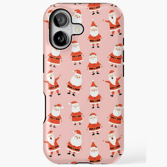 Cute Saint Nick Pink Art Case for iPhone 11 12 13 14 15 16 17 Pro Max ...