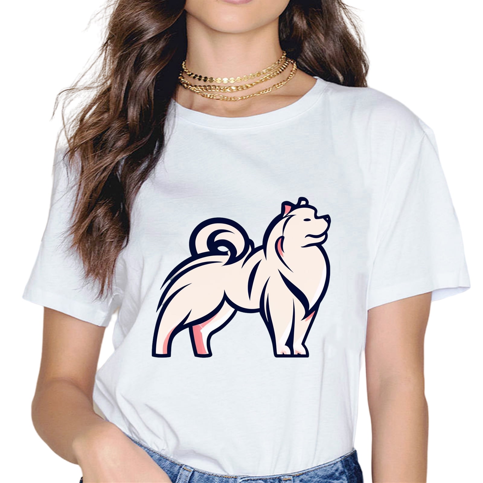 Cute Samoyed Shirt - Sammy Dog Love T-Shirt - Walmart.com