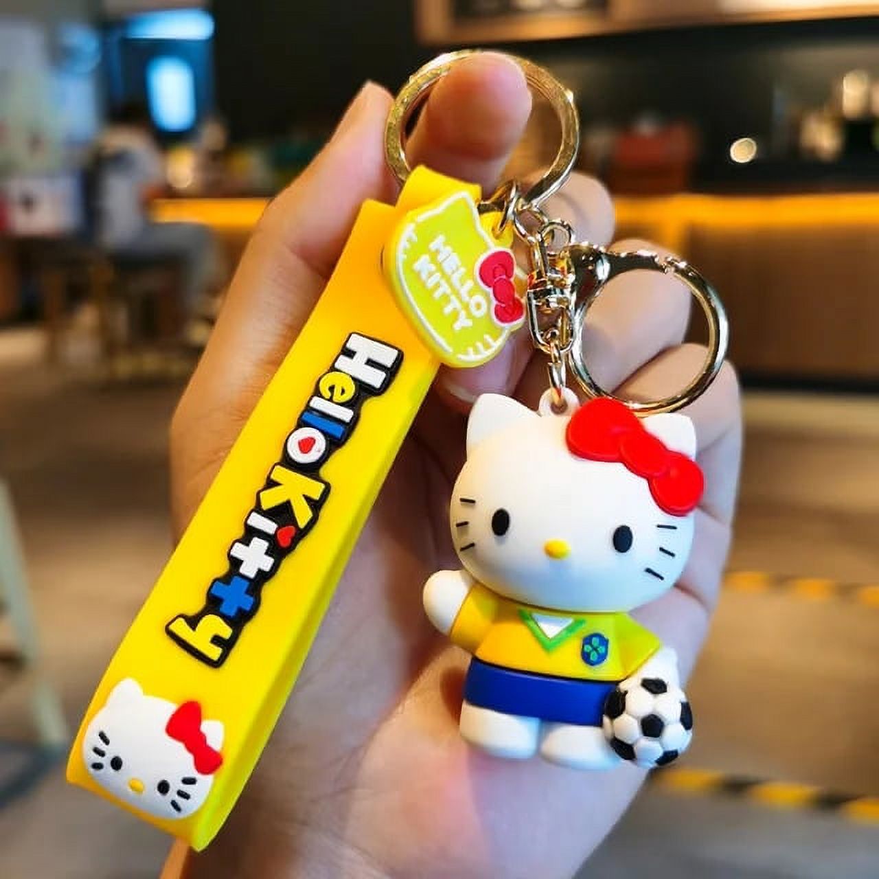 Cute Sanrio Anime Hello Kitty Keychain Kuromi Melody Cinnamoroll Pom ...