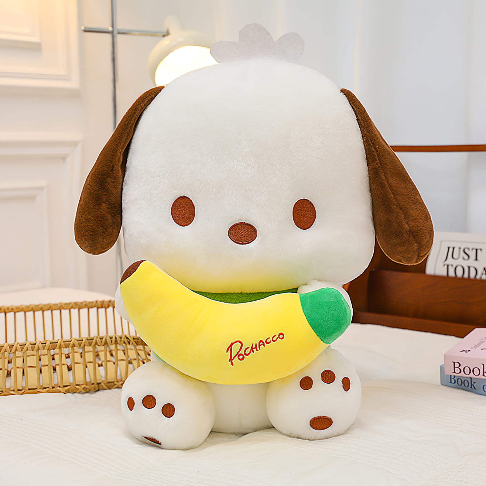 Cute Sanrio Banana Pochacco Plush Toy Kawaii Big Ear Dog Cartoon ...