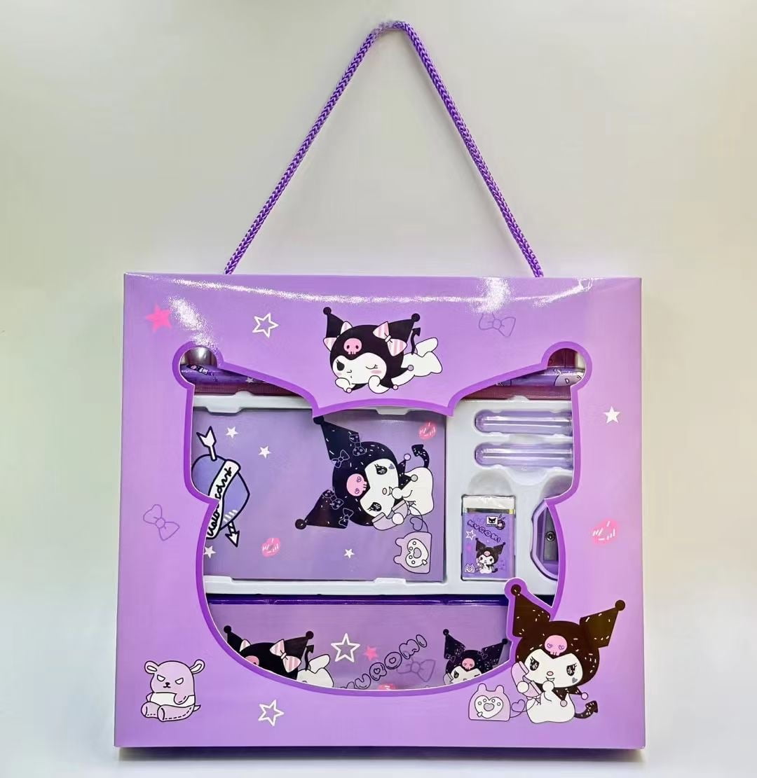 Cute Sanrio Cartoon Kuromi Melody Cinnamoroll Stationery Set Pencil ...