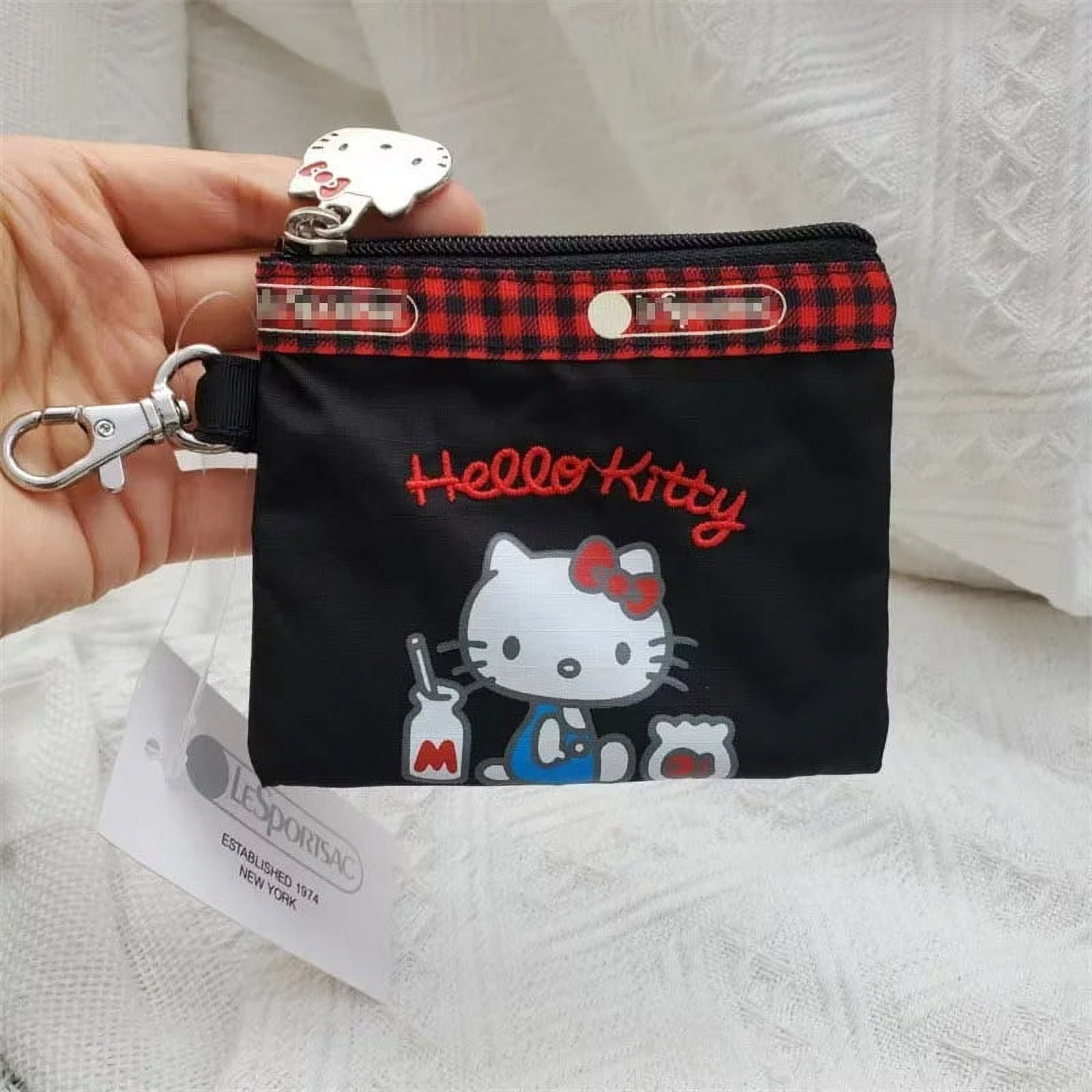 Cute Sanrio Cartoon Kuromi Small Square Bag Hook Change Bag Mouth Red ...