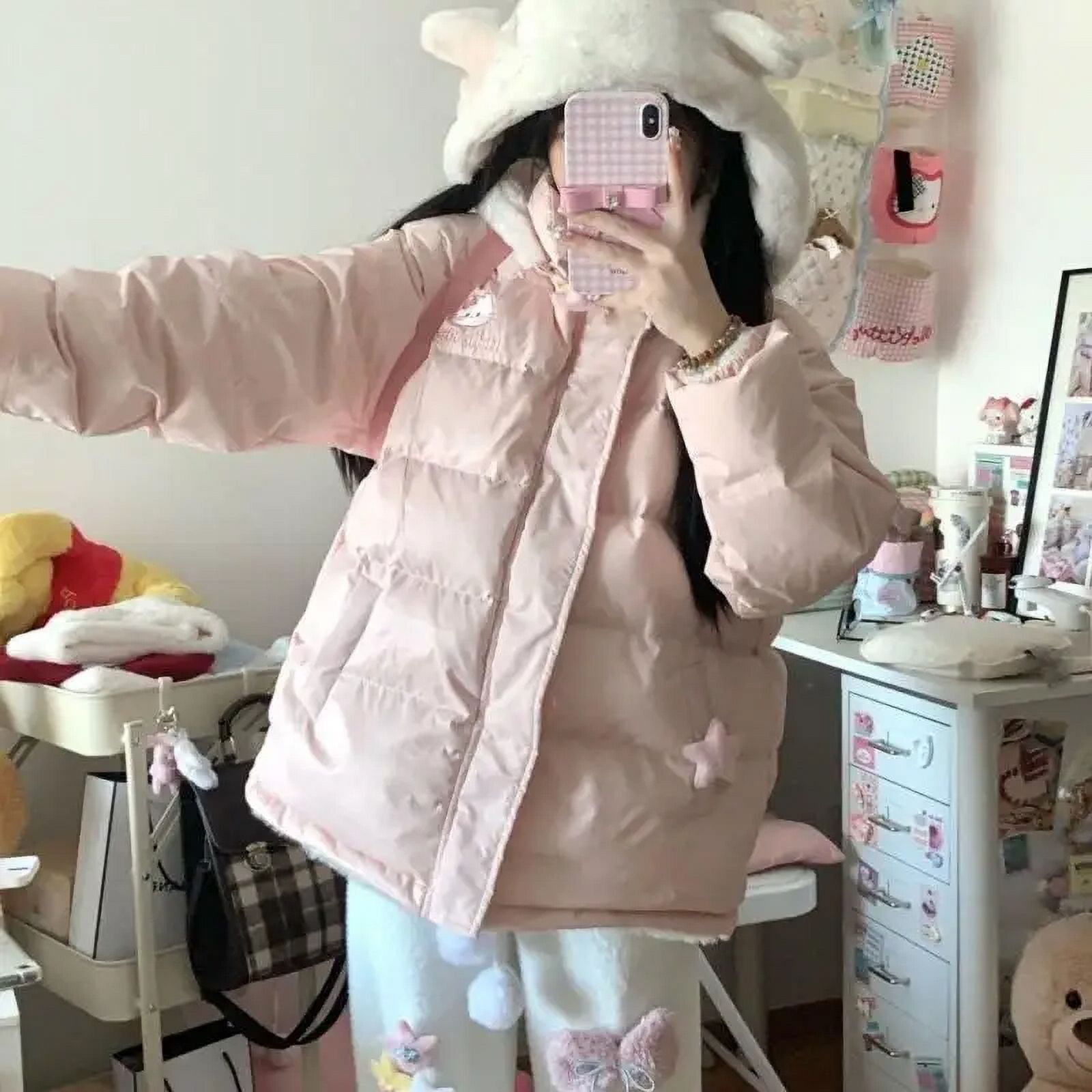 Cute Sanrio Cinnamoroll Jacket Double-Sided Coat Kawaii Hello Kitty ...