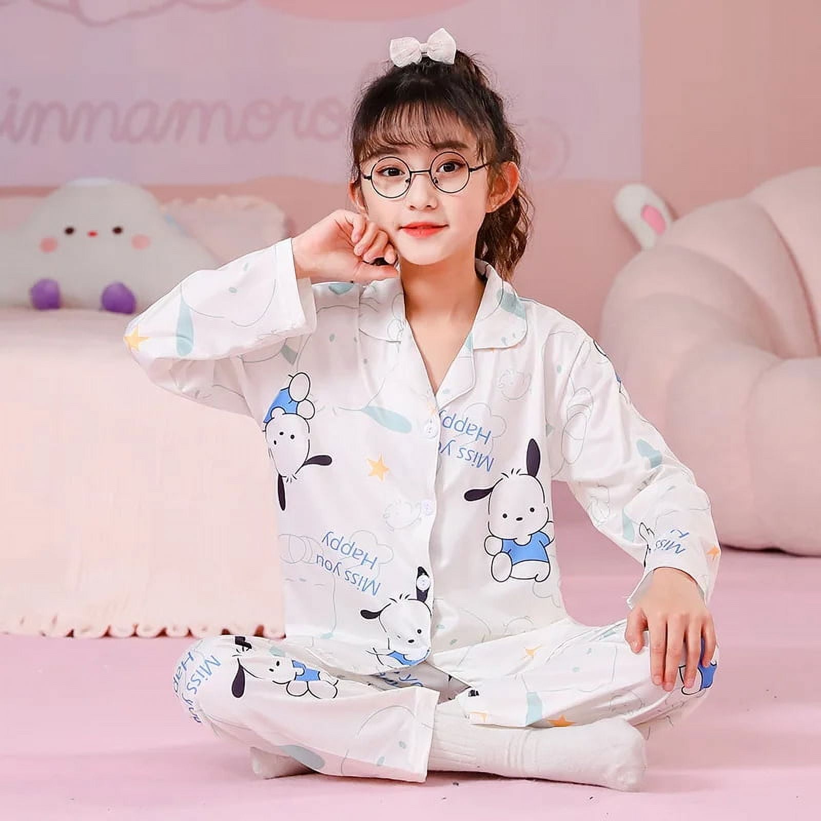 Cute Sanrio Cinnamoroll Pajamas Kuromi Mymelody Hellokitty Casual ...