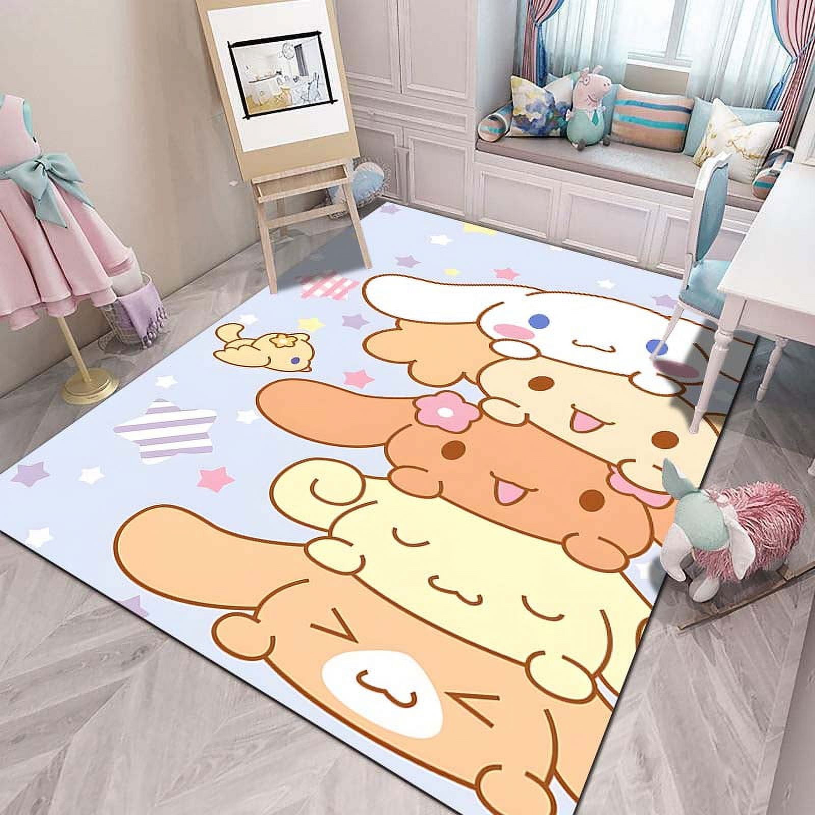 Cute Sanrio Cinnamoroll Print Cartoon Carpet Rug for Home Living Room ...