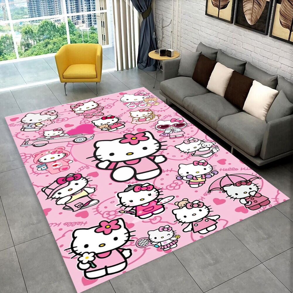 Cute Sanrio Hello Kitty Durable Rug Playful Cartoon Design Floor Mat ...
