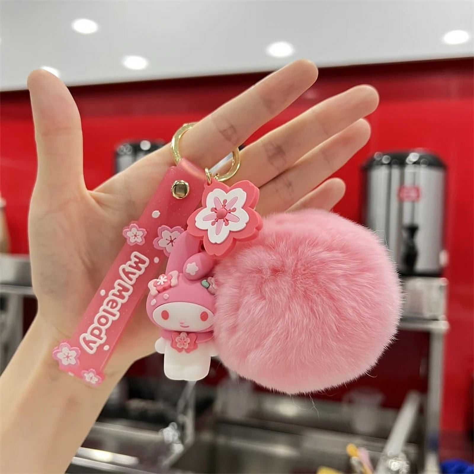Cute Sanrio Hello Kitty Keychain Kawaii Cartoon My Melody Kuromi ...