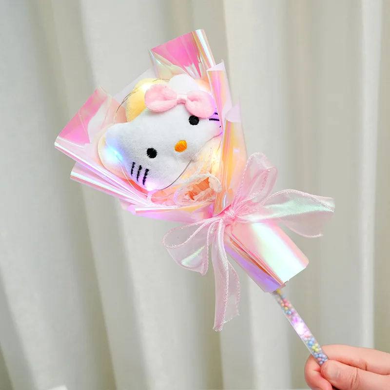 Cute Sanrio Hello Kitty Magic Wand Bouquet Flowers Cartoon Anime ...