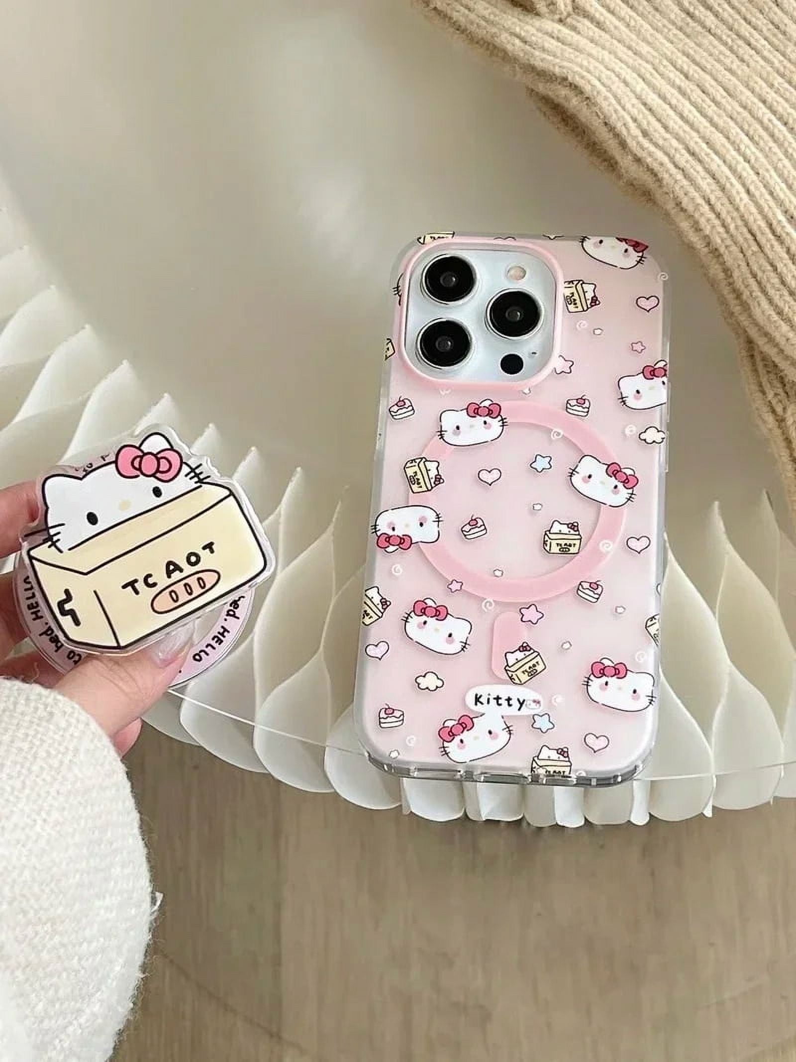 Cute Sanrio Hello Kitty Magnetic Bracket Magsafe Wireless Charge Phone ...