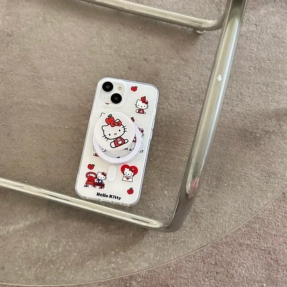 Cute Sanrio Hello Kitty Magnetic Card Wallet Holder Wireless Charge ...