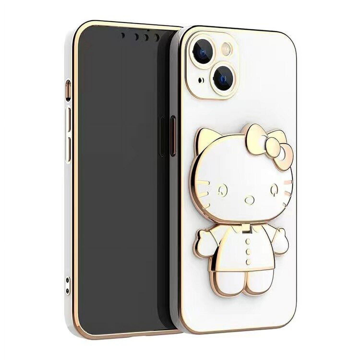 Cute Sanrio Hello Kitty Rotating Bracket Makeup Mirror Phone Cases For ...