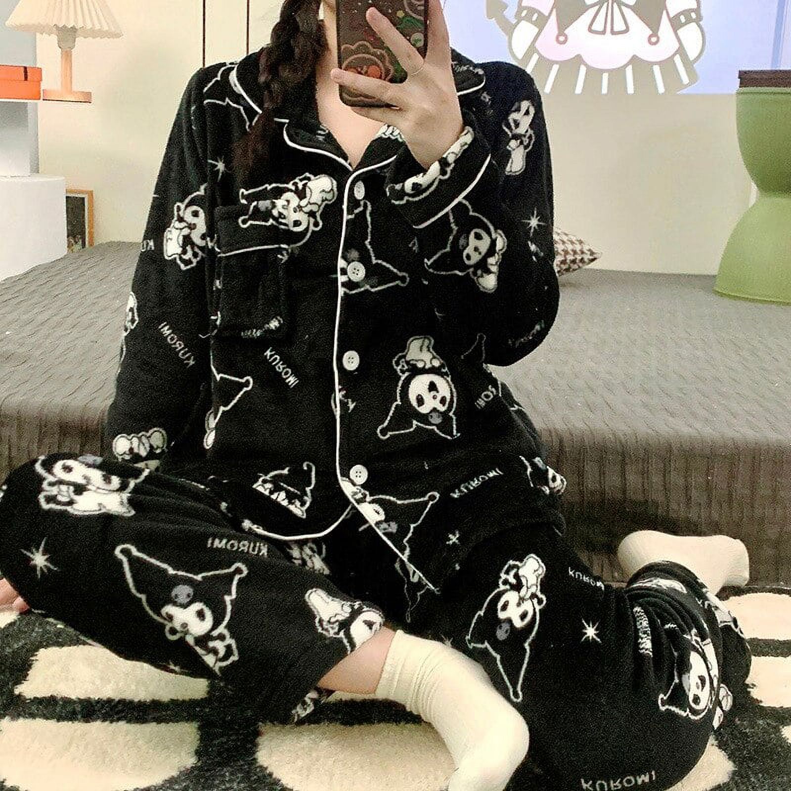 Cute Sanrio Hellokitty Y2K Cartoon Nightwear Homewear Sleepwear Kawaii ...