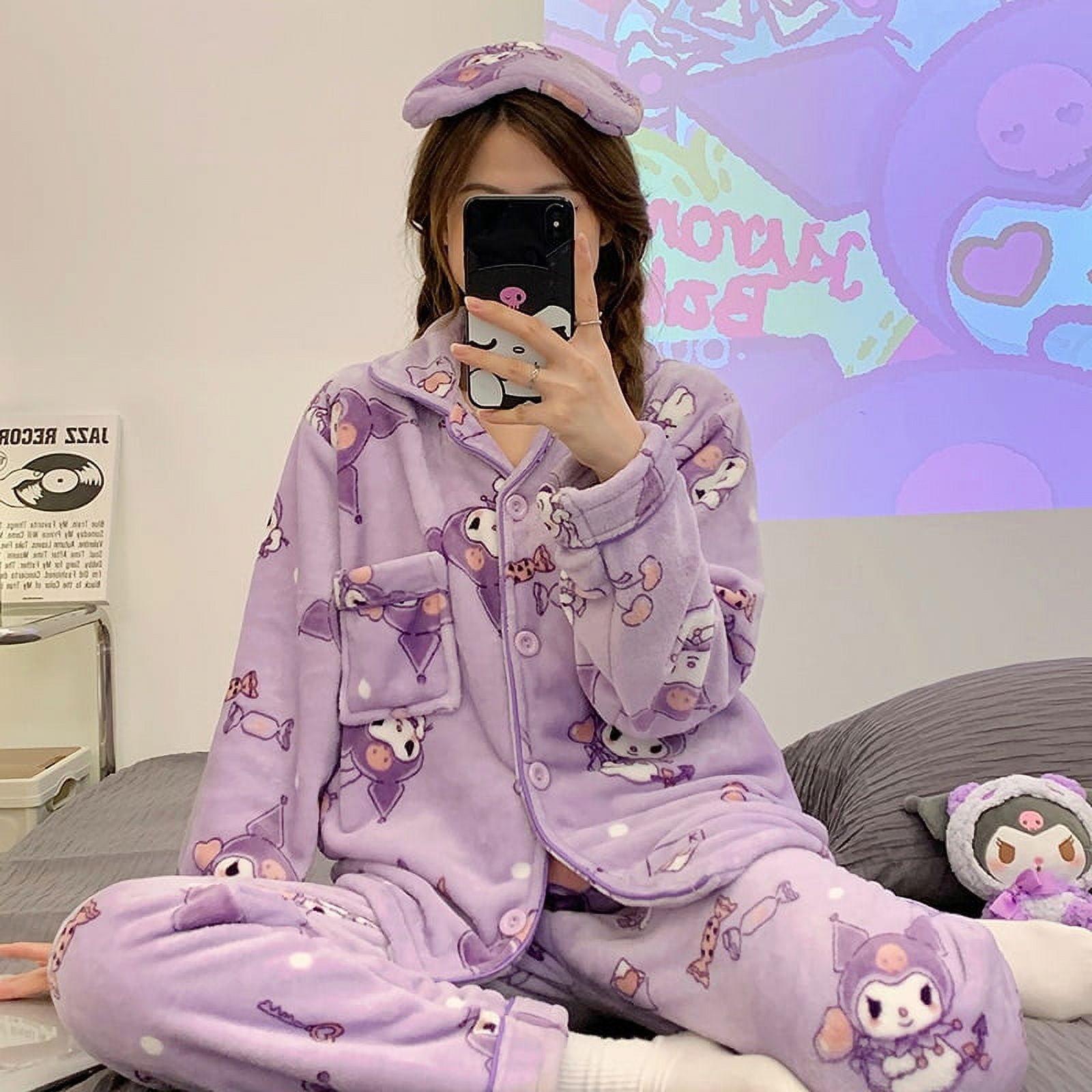 Cute Sanrio Hellokitty Y2K Cartoon Nightwear Homewear Sleepwear Kawaii ...
