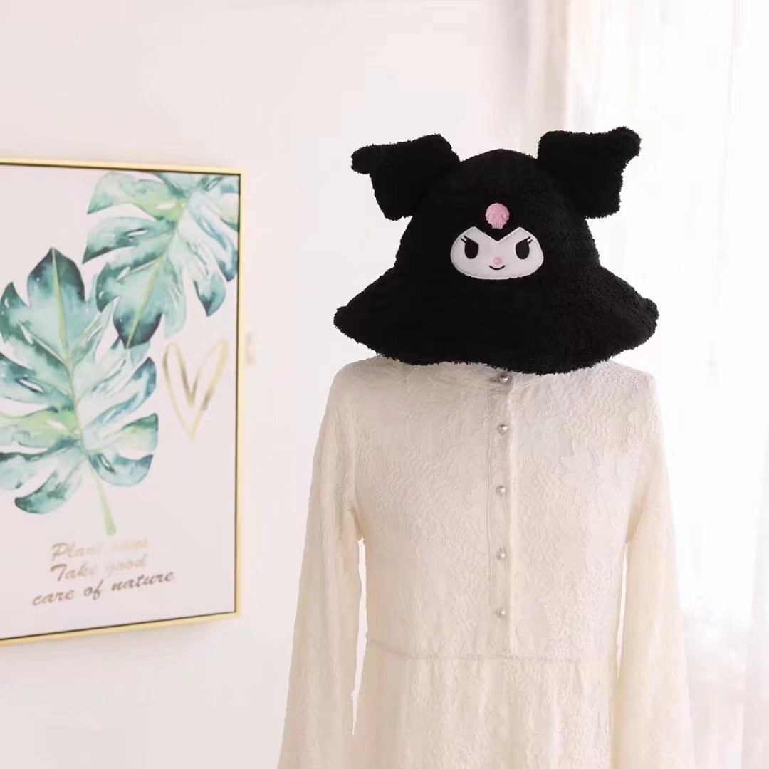 Cute Sanrio Kuromi Kawaii Cartoon Hat Cinnamoroll Anime Bucket Hat My ...