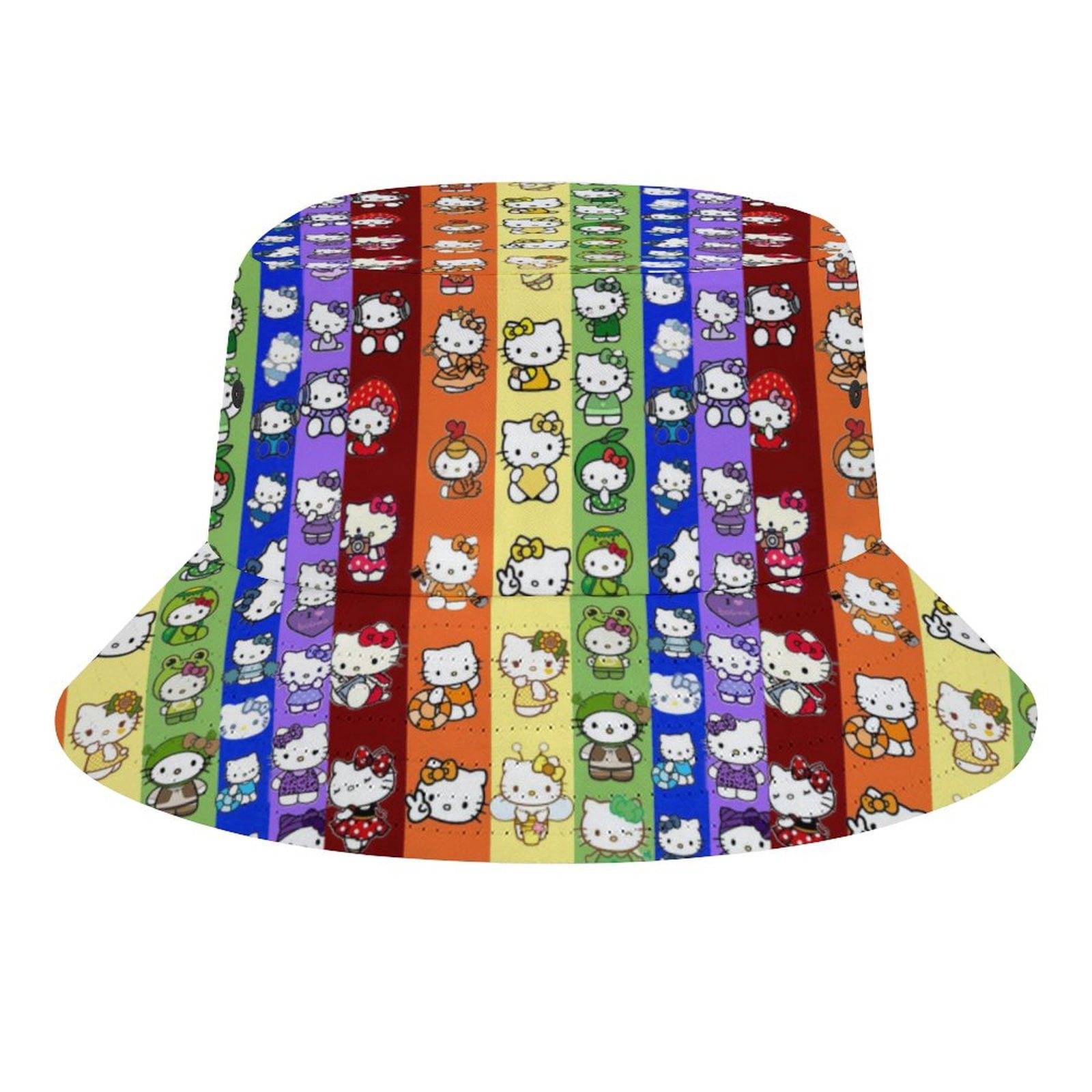 Cute Sanrio Kuromi And Melody Hello Kitty Fashion Bucket Hat Sun Hat ...