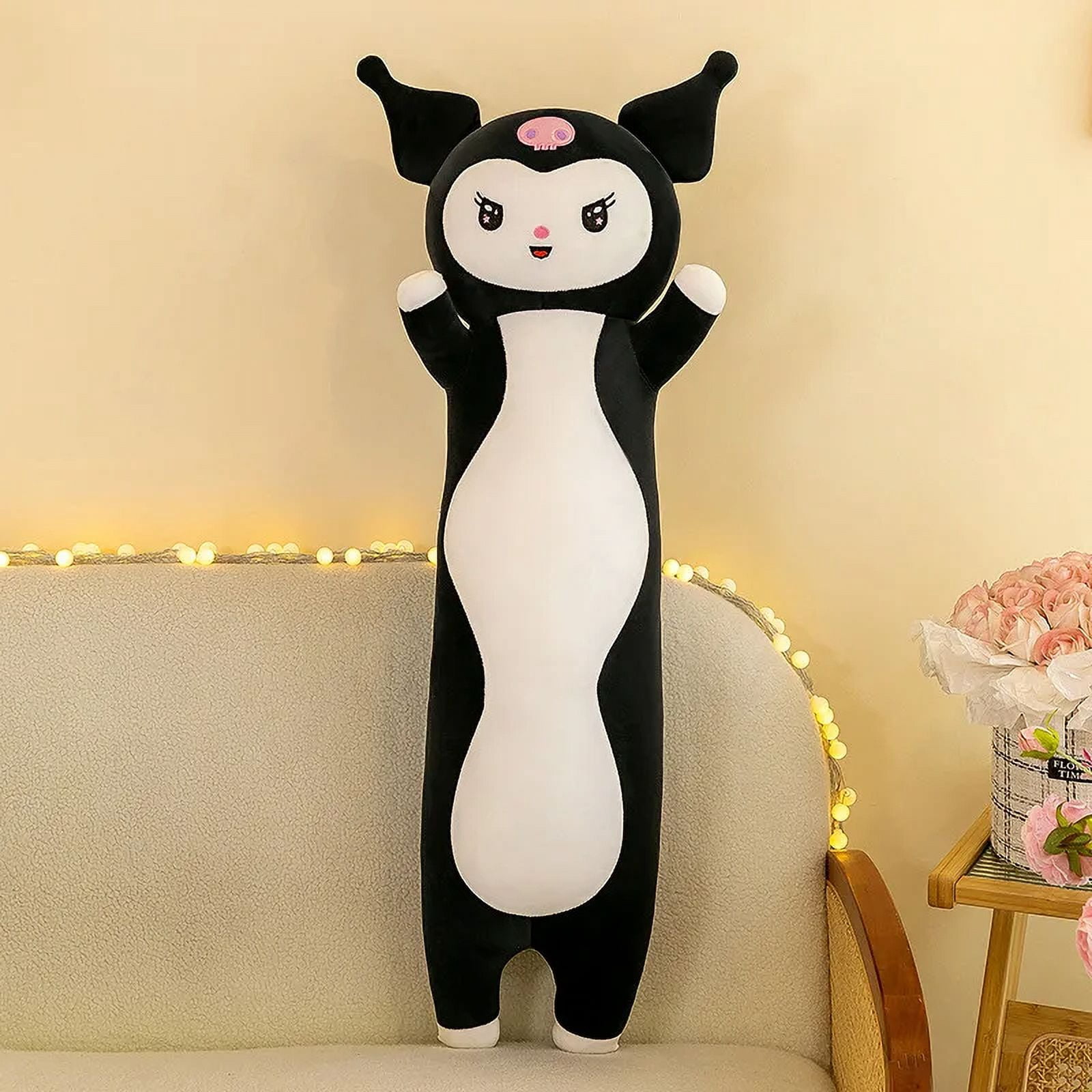 Cute Sanrio Kuromi Plush Toy Kawaii Little Devil Long Sleep Pillow ...