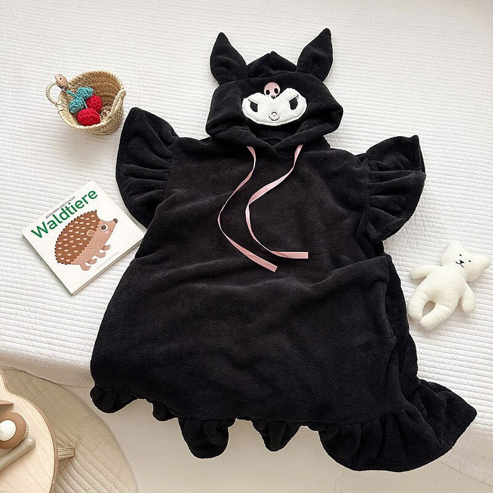 Cute Sanrio Melody Kuromi Kids Bathrobe Anime Cinnamoroll Soft Quick ...