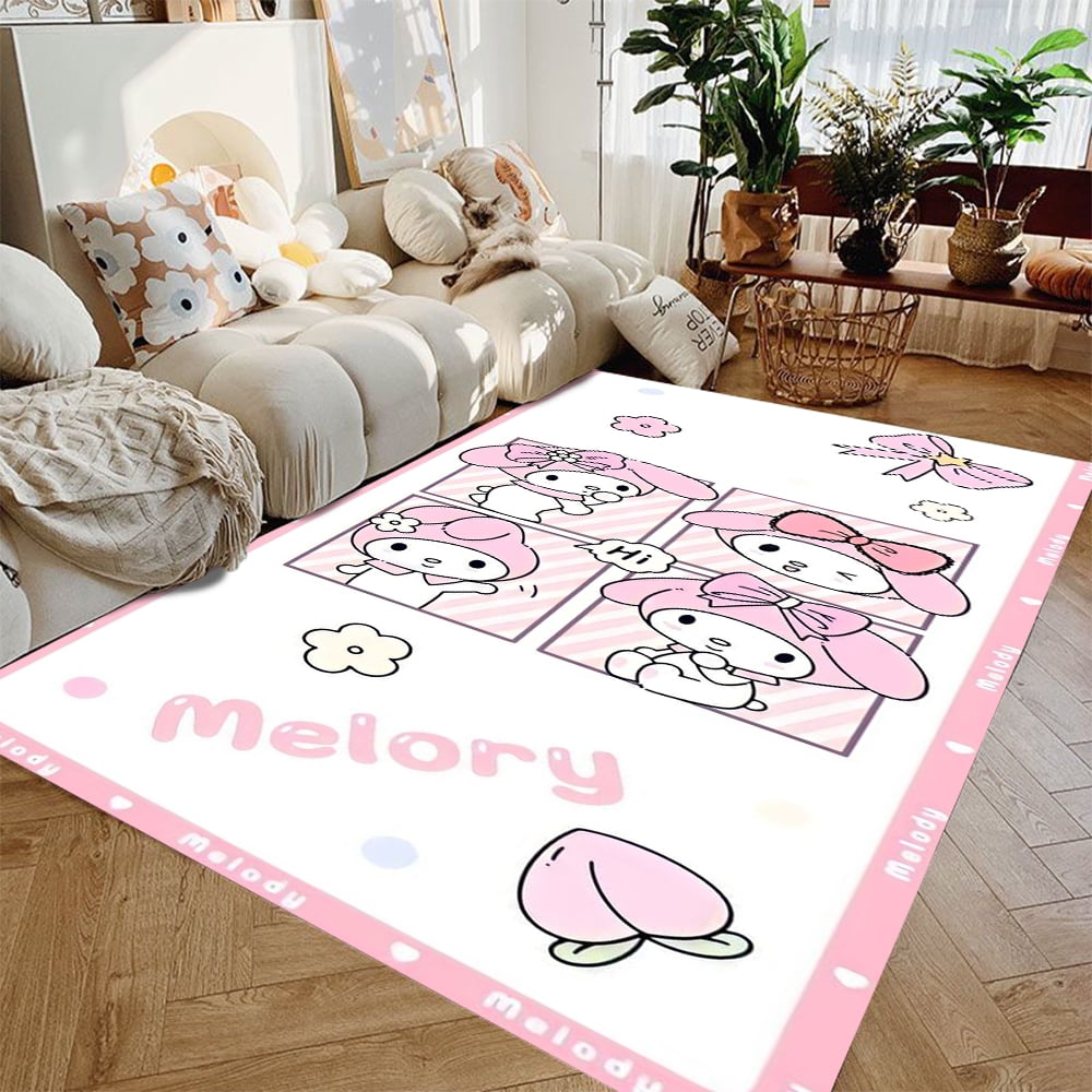 Cute Sanrio My Melody Carpet Cartoon for Bedroom Living Room Home Decor ...