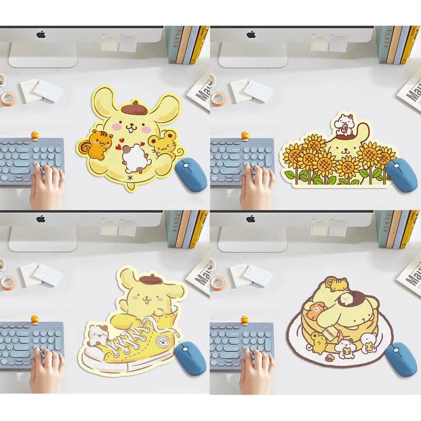 Cute Sanrio Pompompurin Kawaii Anime Dog Irregular Shape Cartoon Mouse ...
